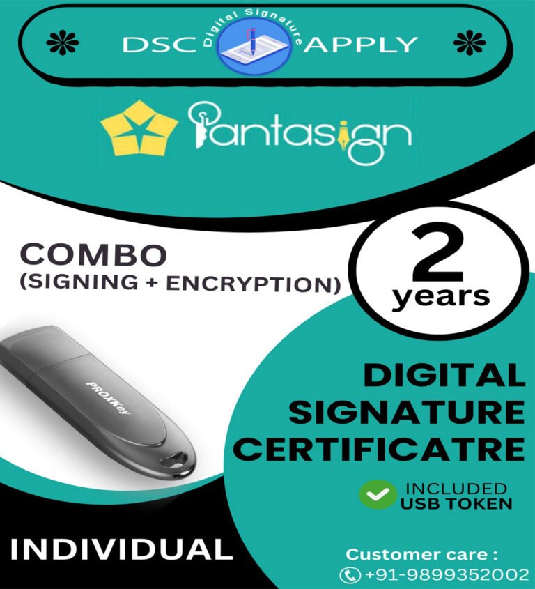 Pantasign Class 3 Combo DSC Individual Signing and Encryption For 2 ...