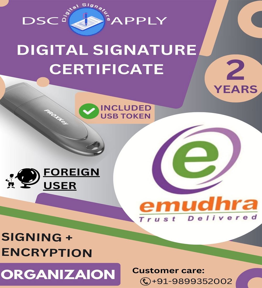 eMudhra Class 3 Organization Foreign Combo DSC Signing And Encryption ...