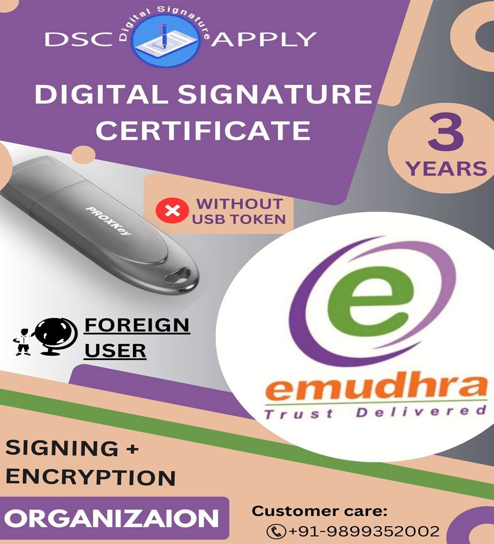 eMudhra Class 3 Organization Foreign Combo DSC Signing And Encryption ...